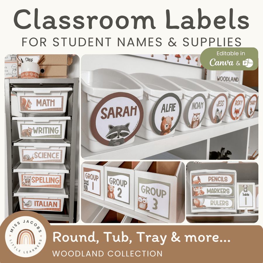 Woodland Classroom Decor - Forest Animals Theme - MJLL – Miss Jacobs ...