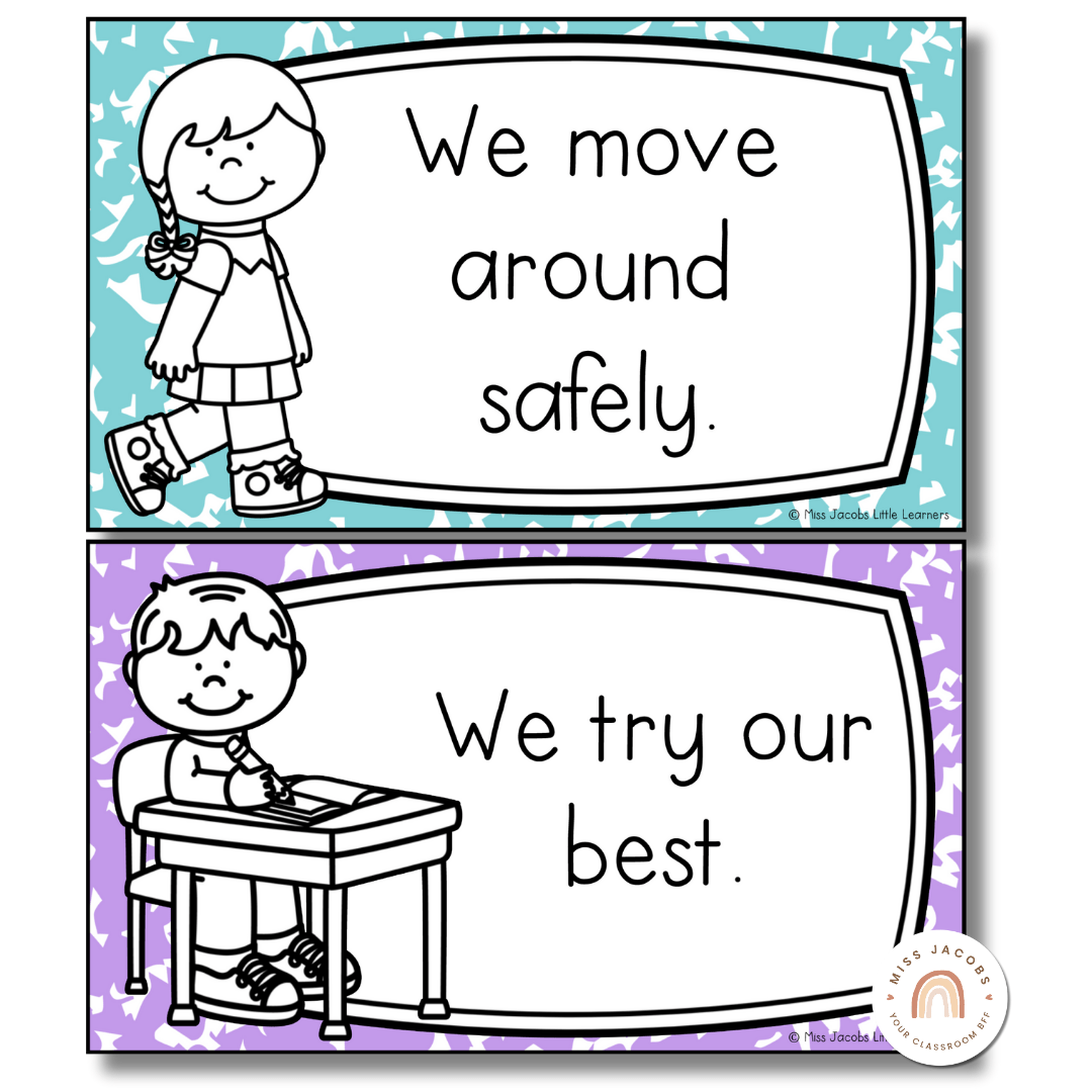 Classroom Rules and Expectations Posters - Cutesy Theme - MJLL ...