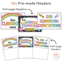 Classroom Rules and Expectations Posters - Cutesy Theme - MJLL ...