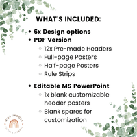 Classroom Rules and Expectations Posters - Modern Botanical Theme - MJLL