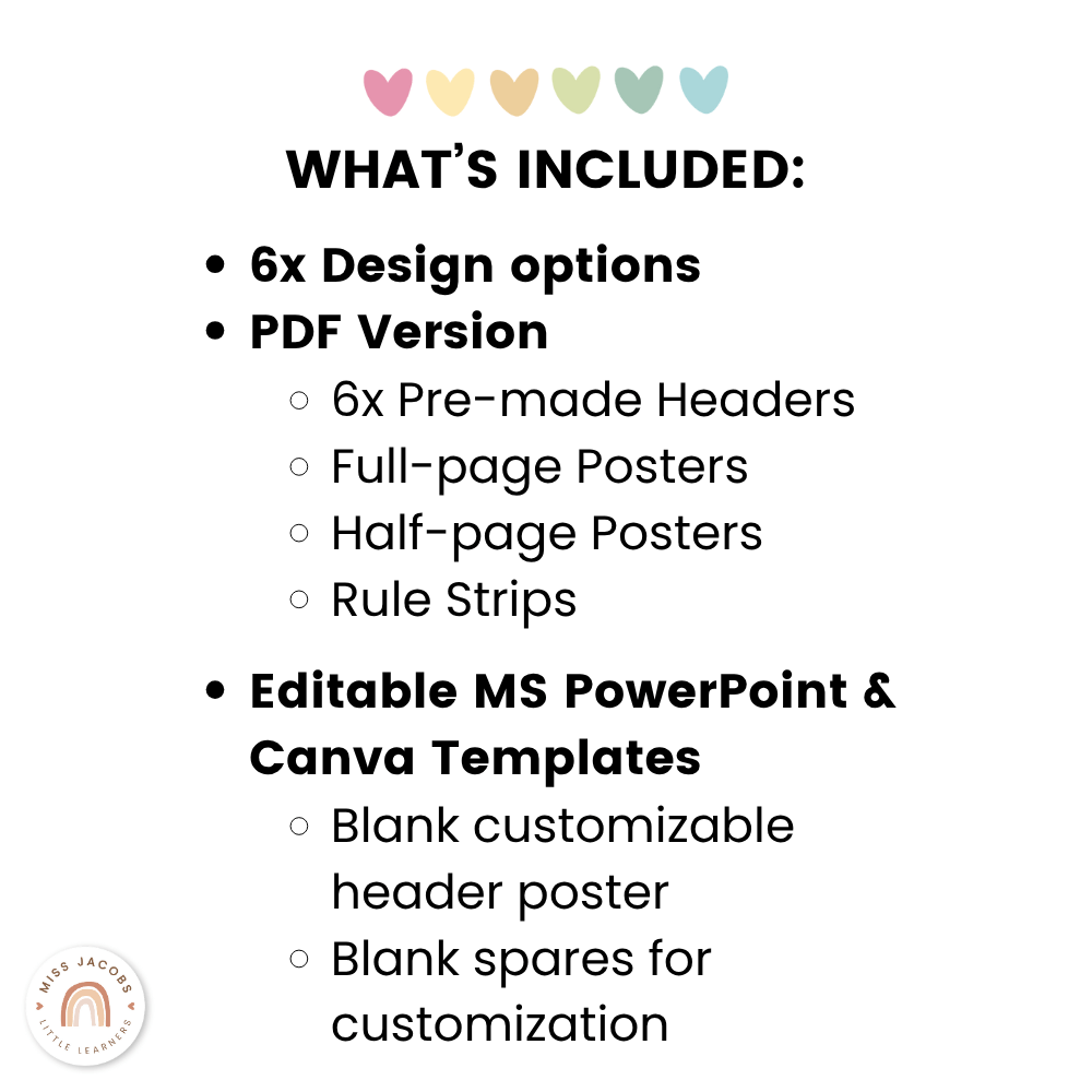 Classroom Rules and Expectations Posters - Spotty Pastel - MJLL