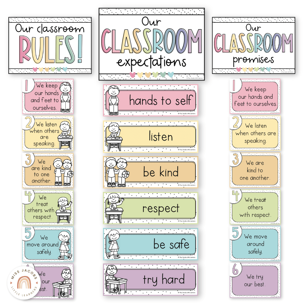 Classroom Rules Poster - Miss Jacobs Little Learners