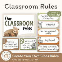 Classroom Rules and Expectations Posters - Woodland Decor - MJLL – Miss ...