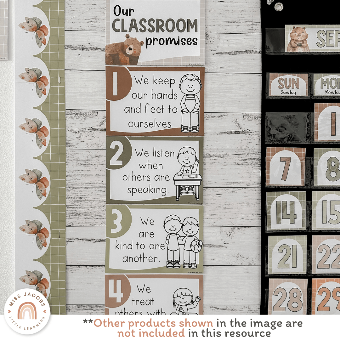 Classroom Rules and Expectations Posters - Woodland Decor - MJLL – Miss ...