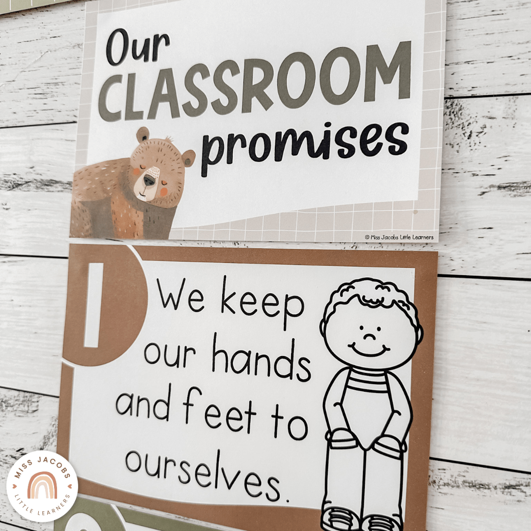 Classroom Rules and Expectations Posters - Woodland Decor - MJLL – Miss ...