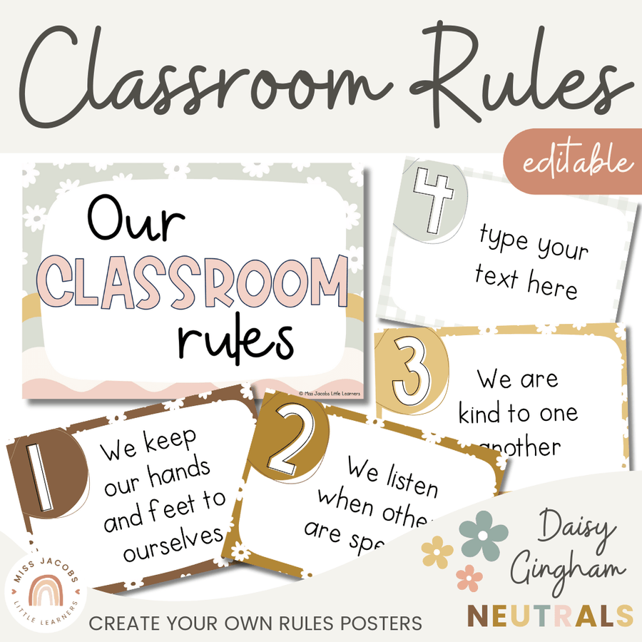 Classroom Rules Poster - Miss Jacobs Little Learners - Miss Jacobs ...