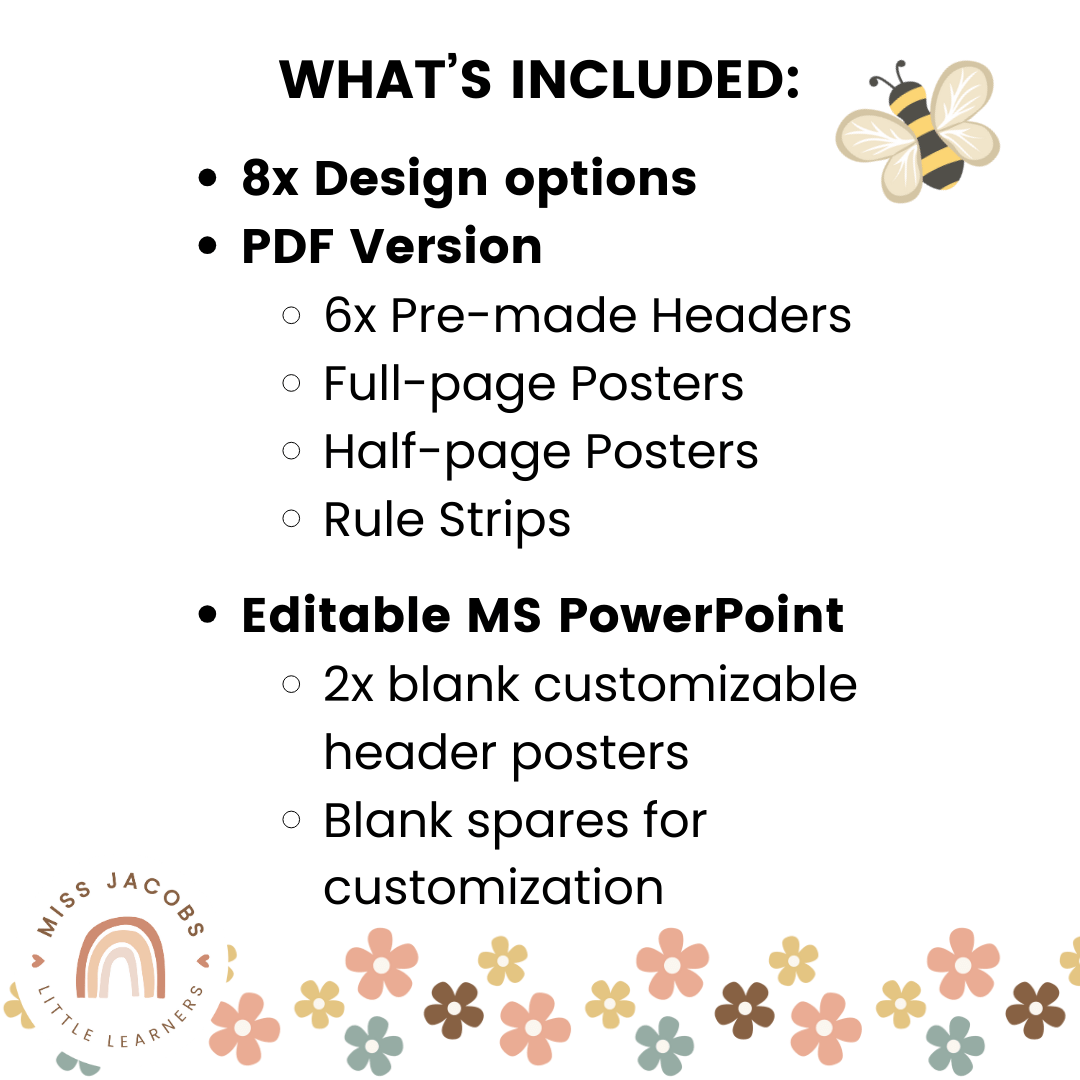Classroom Rules and Expectations Posters - Daisy Gingham Neutrals