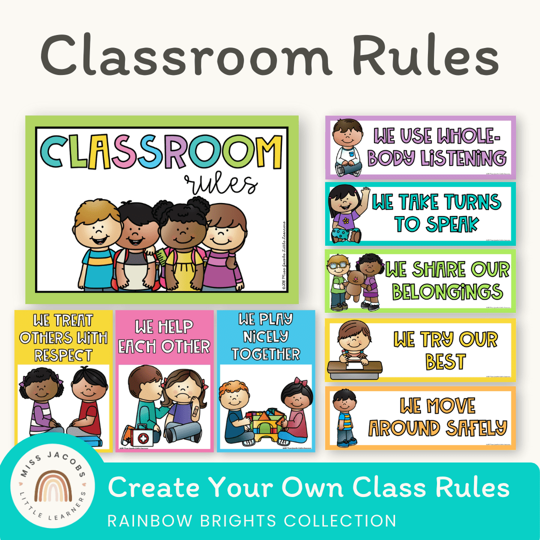 Rainbow Brights Classroom Decor – Miss Jacobs Little Learners
