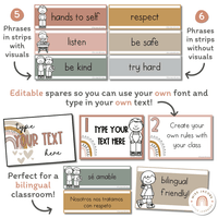 Classroom Rules and Expectations Posters - Boho Rainbow Theme - MJLL ...