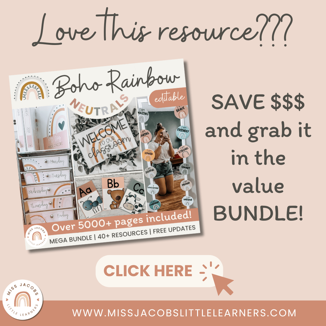 Classroom Rules and Expectations Posters - Boho Rainbow Theme - MJLL