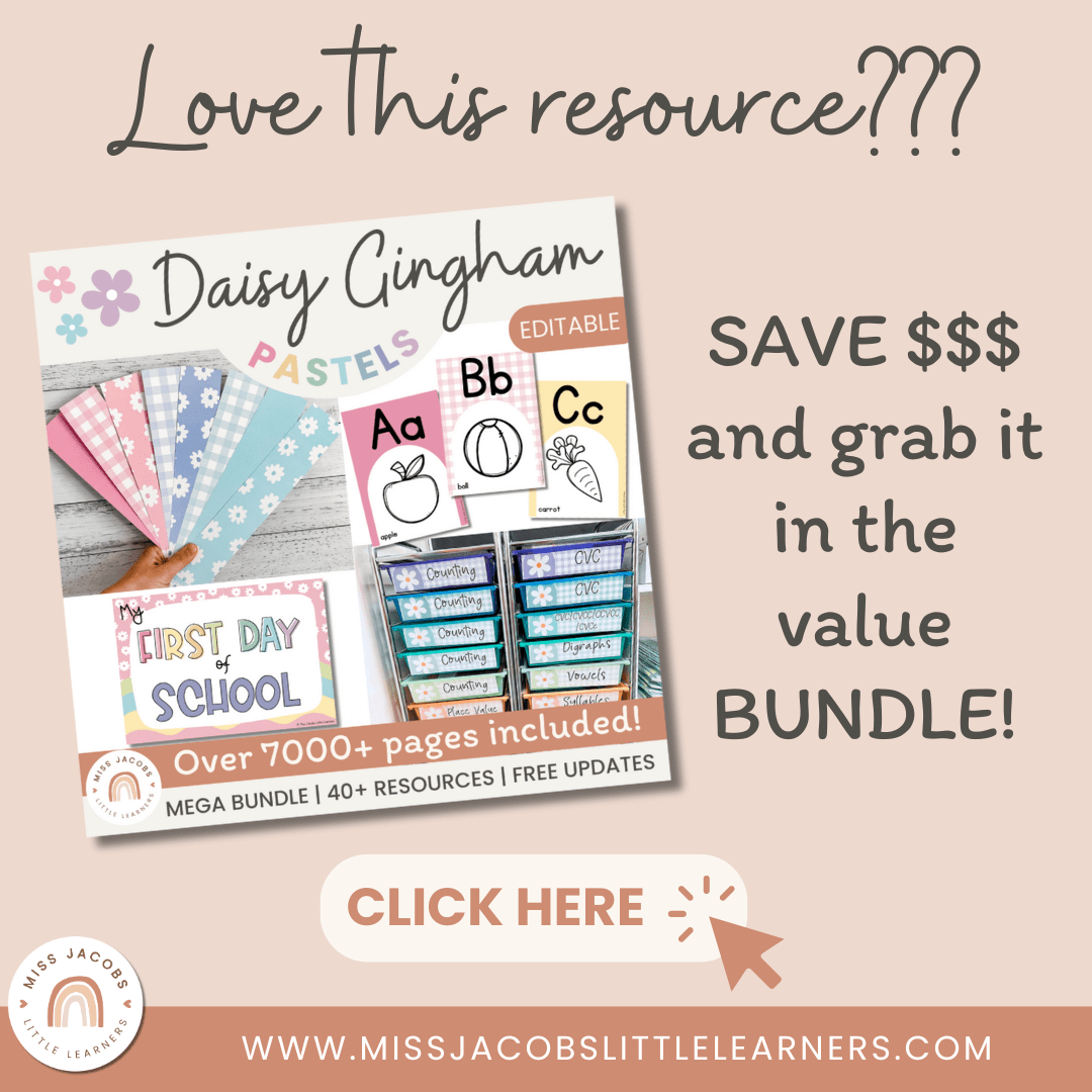 Classroom Rules and Expectations Posters - Daisy Gingham Pastels Decor