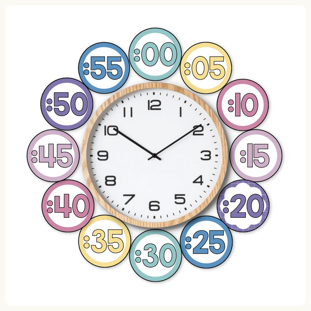 Clock Number Labels - Dreamy Space Classroom Decor - MJLL – Miss Jacobs ...