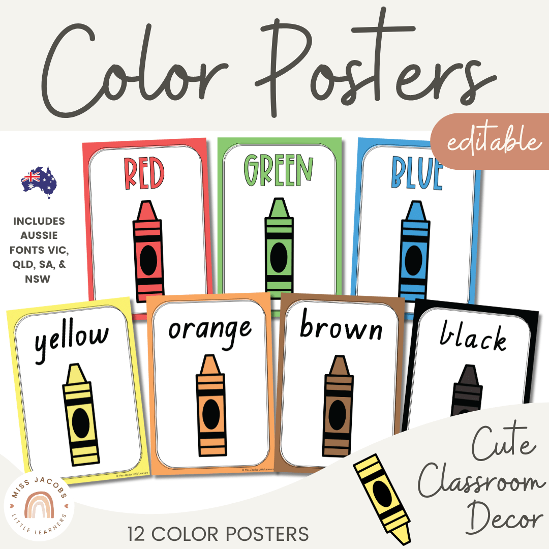 Color Posters - Cute Classroom Decor