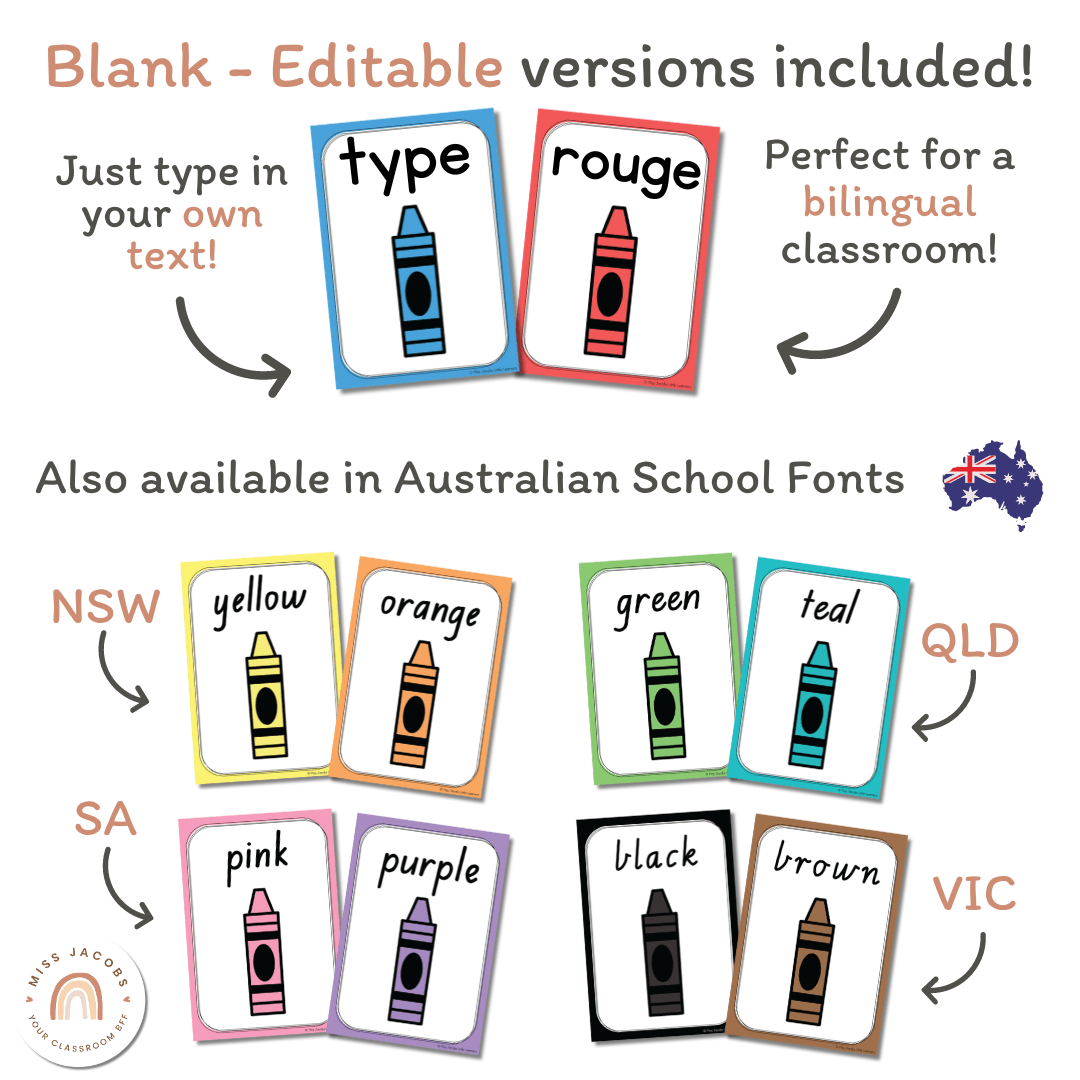 Color Posters - Cute Classroom Decor