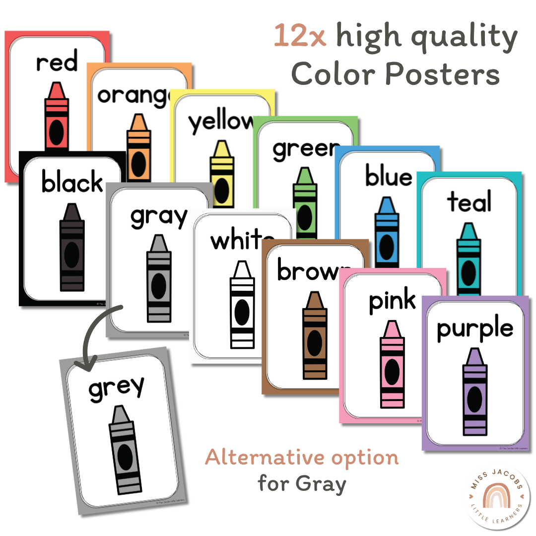 Color Posters - Cute Classroom Decor - Default Title