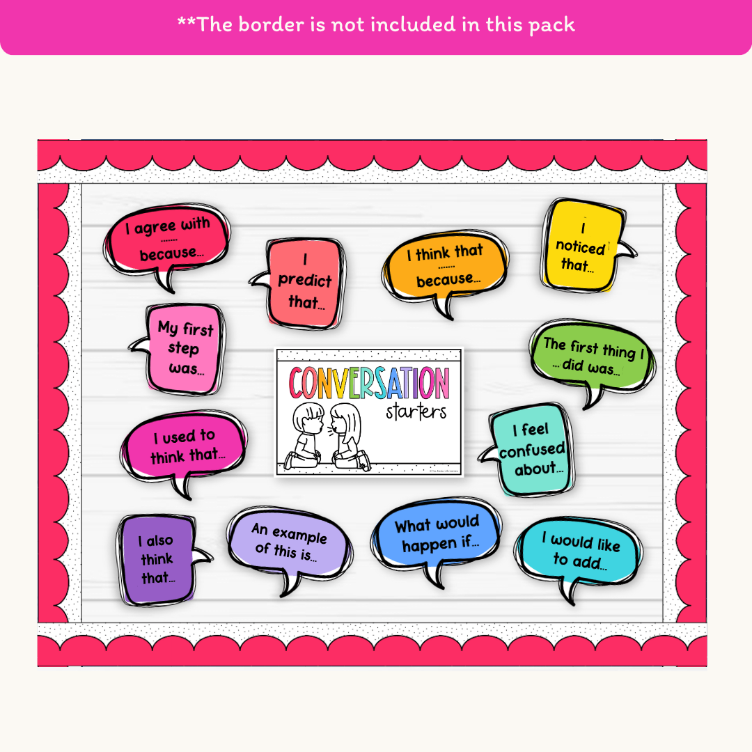 Conversation Starters - Bright Classroom Theme - Miss Jacobs – Miss ...
