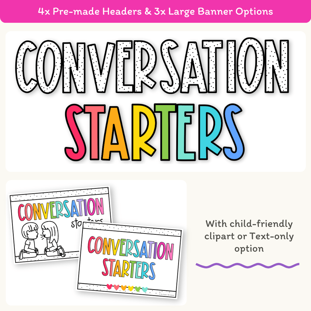 Conversation Starters - Bright Classroom Theme - Miss Jacobs – Miss ...