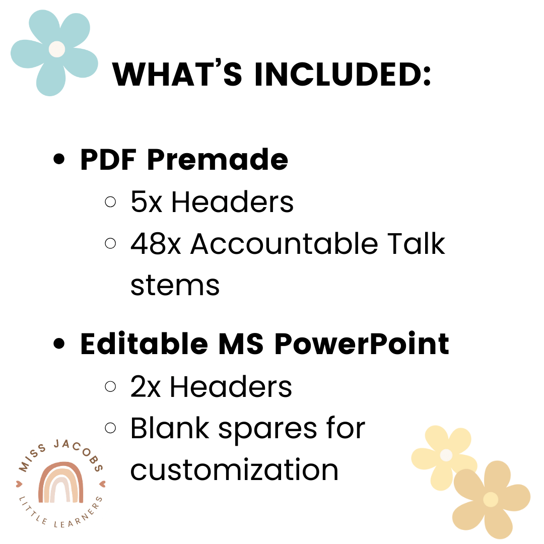 Conversation Starters - Daisy Gingham Pastels Classroom Theme - MJLL