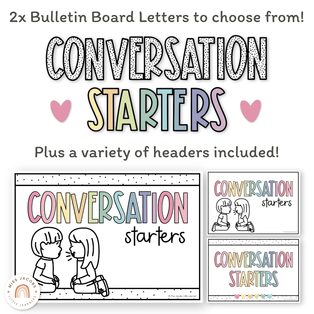 Conversation Starters - Pastel Classroom Theme - Miss Jacobs – Miss ...