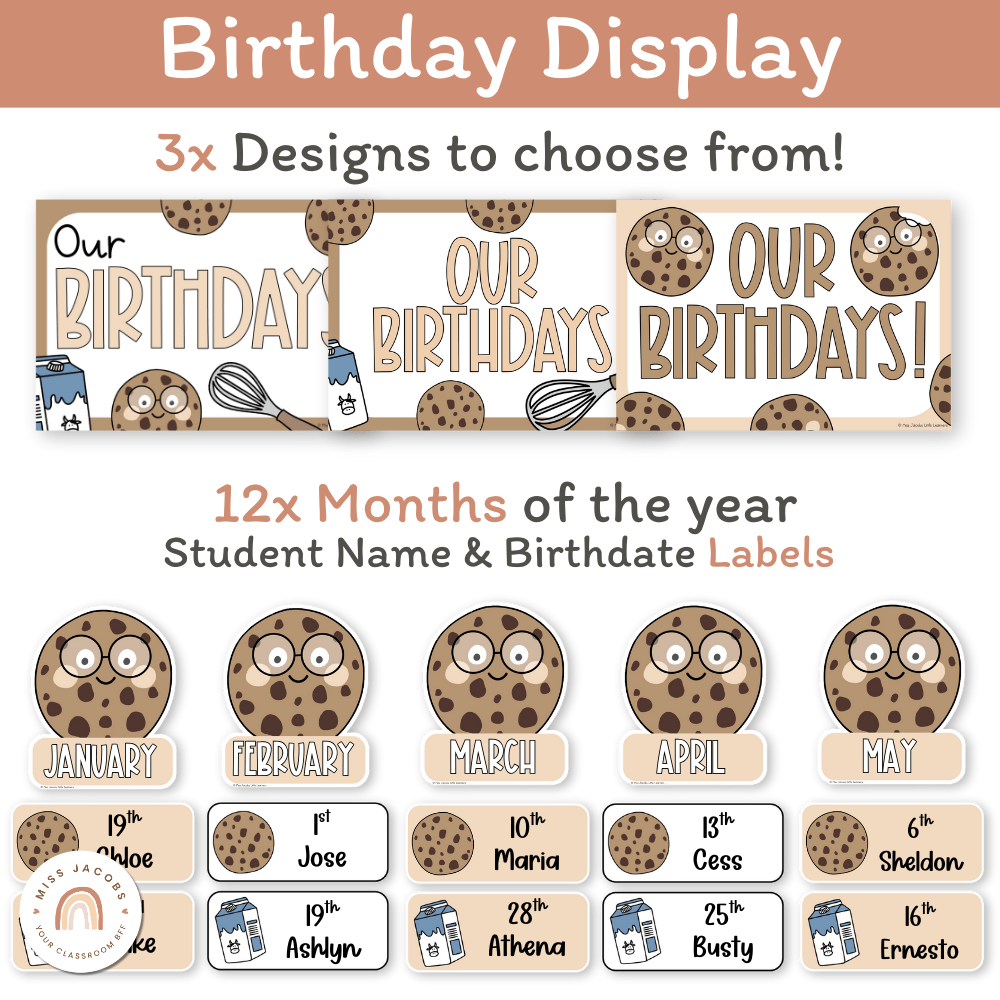 Cookie Theme Classroom Essentials Decor Pack - Miss Jacobs – Miss ...