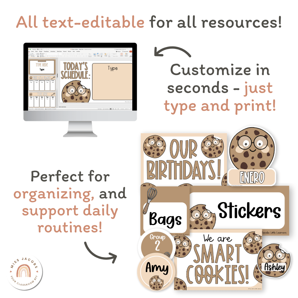 Cookie Theme Classroom Essentials Decor Pack - Miss Jacobs – Miss ...