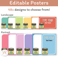 Crayons Theme Classroom Essentials Decor Pack - Miss Jacobs