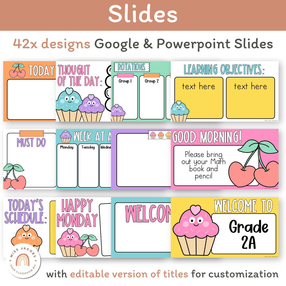 Cupcake Theme Classroom Essentials Decor Pack - Miss Jacobs – Miss ...