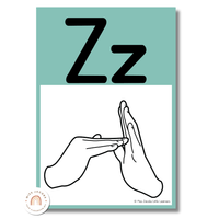 Auslan Alphabet Posters | Cute Jungle Animals