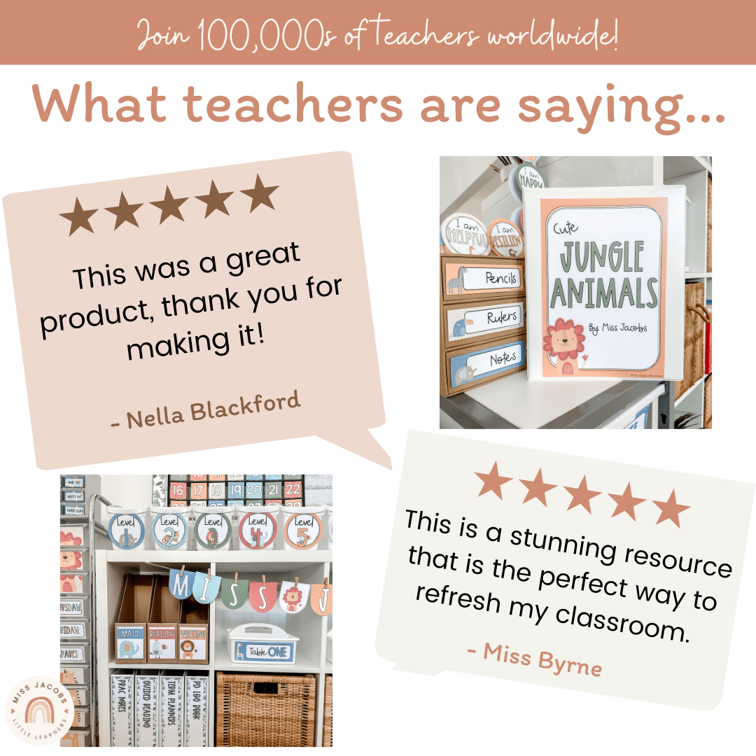 Place Value Posters Bulletin Board Display | Cute Jungle Animals