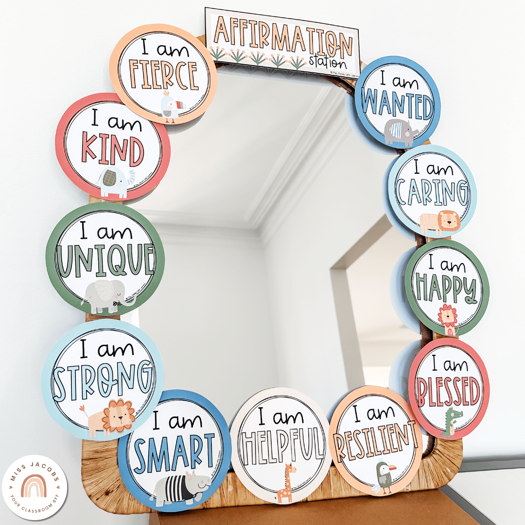 Affirmation Station | Cute Jungle Animals