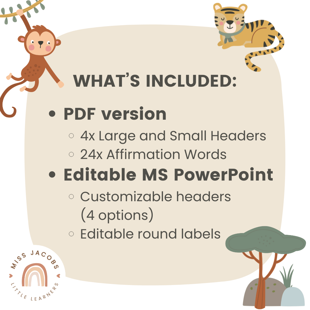 Affirmation Station | Cute Jungle Animals - Default Title