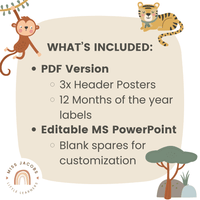 Birthday Display | Cute Jungle Animals