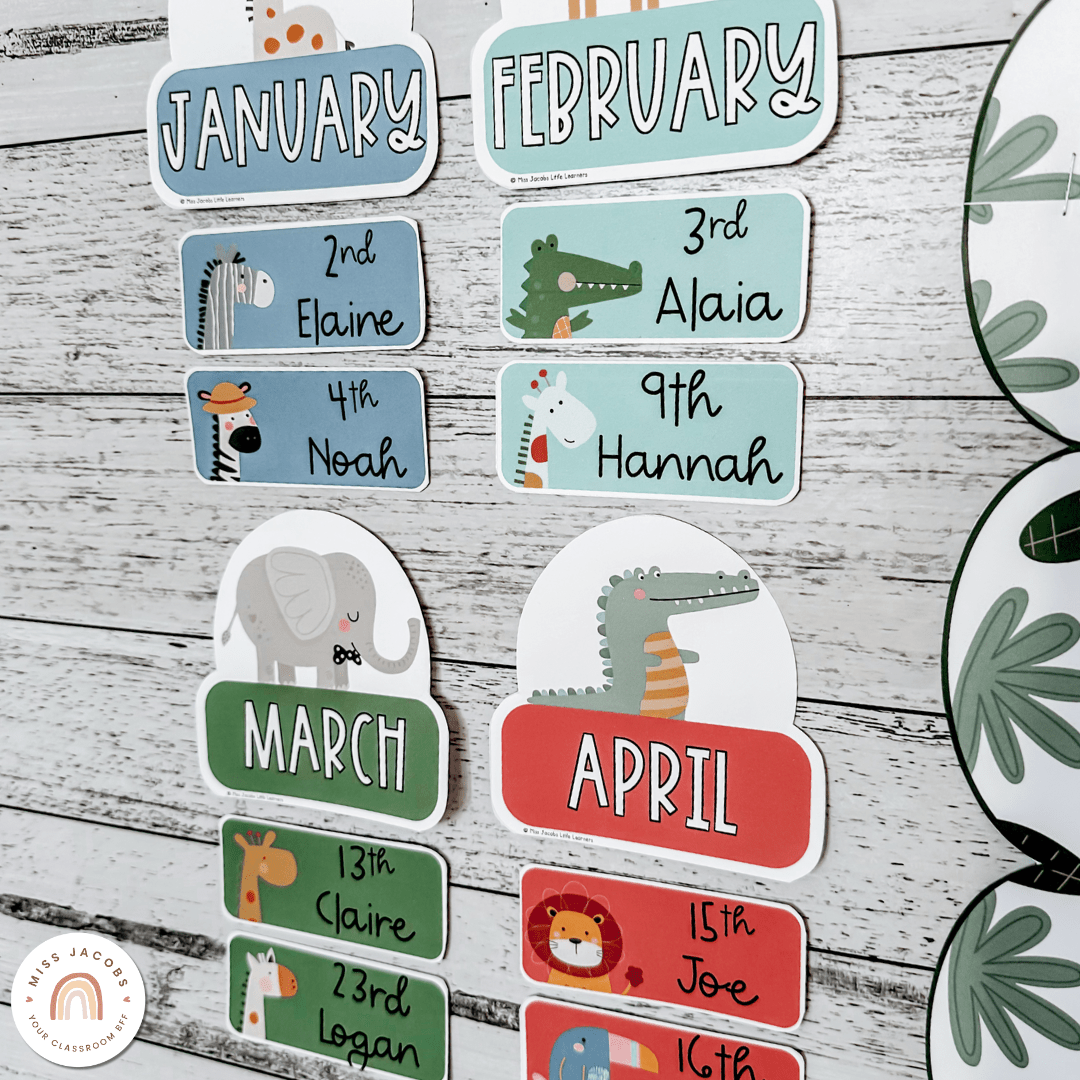 Birthday Display | Cute Jungle Animals