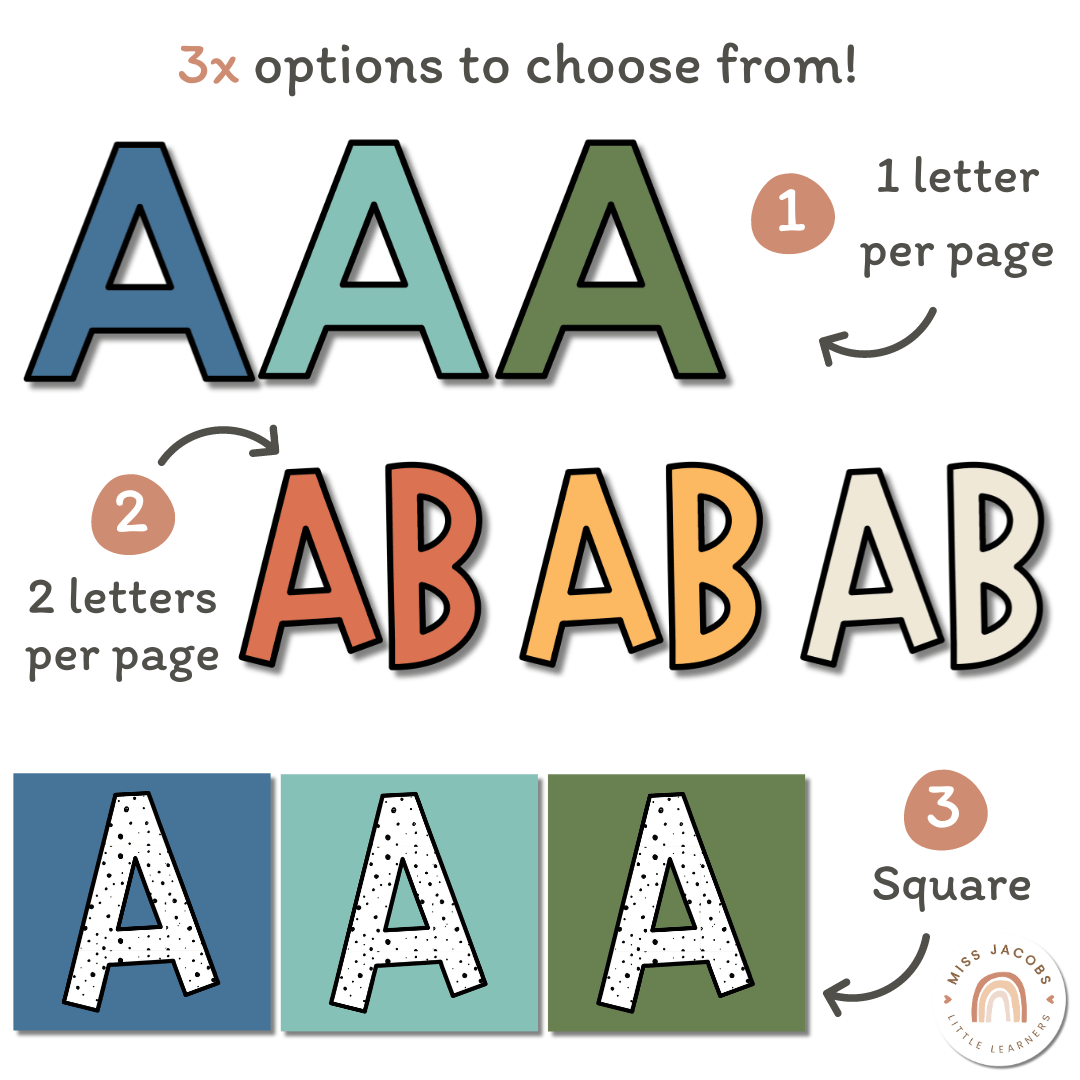 Bulletin Board Lettering Pack | Cute Jungle Animals