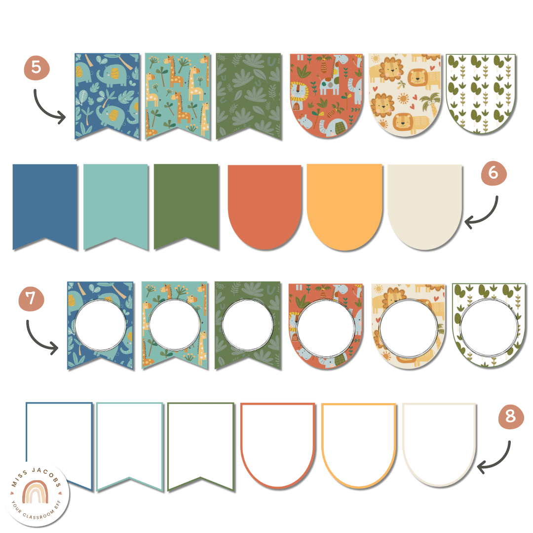 Bunting and Display Banners | Cute Jungle Animals