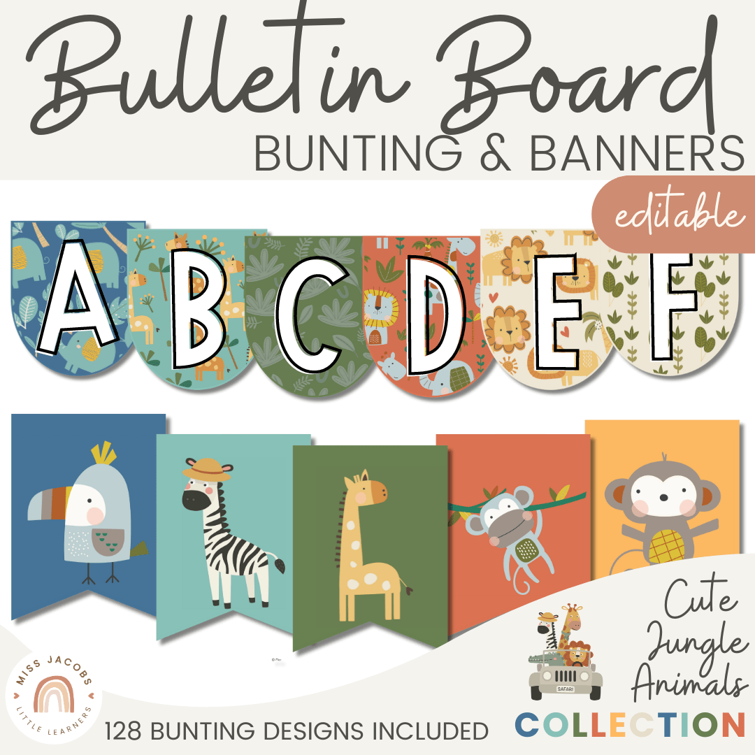 Bunting and Display Banners | Cute Jungle Animals