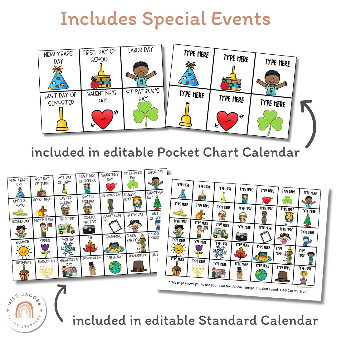 Classroom Calendar & Weather Display | Cute Jungle Animals – Miss ...