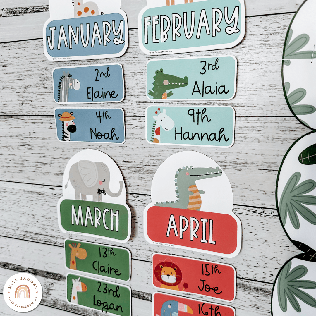 Cute Jungle Animals Classroom Decor - Safari Theme - Miss Jacobs