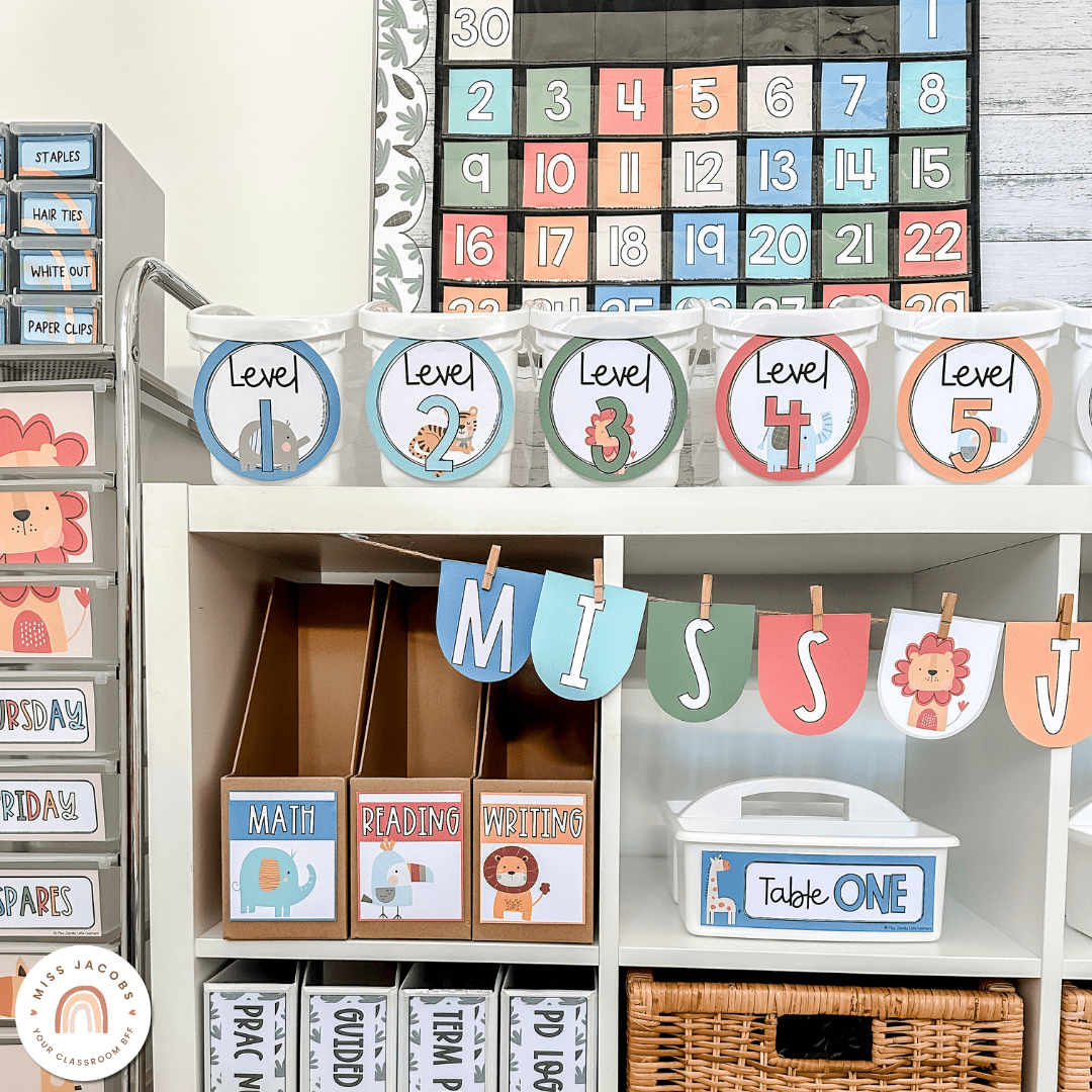 Cute Jungle Animals Classroom Decor - Safari Theme - Miss Jacobs