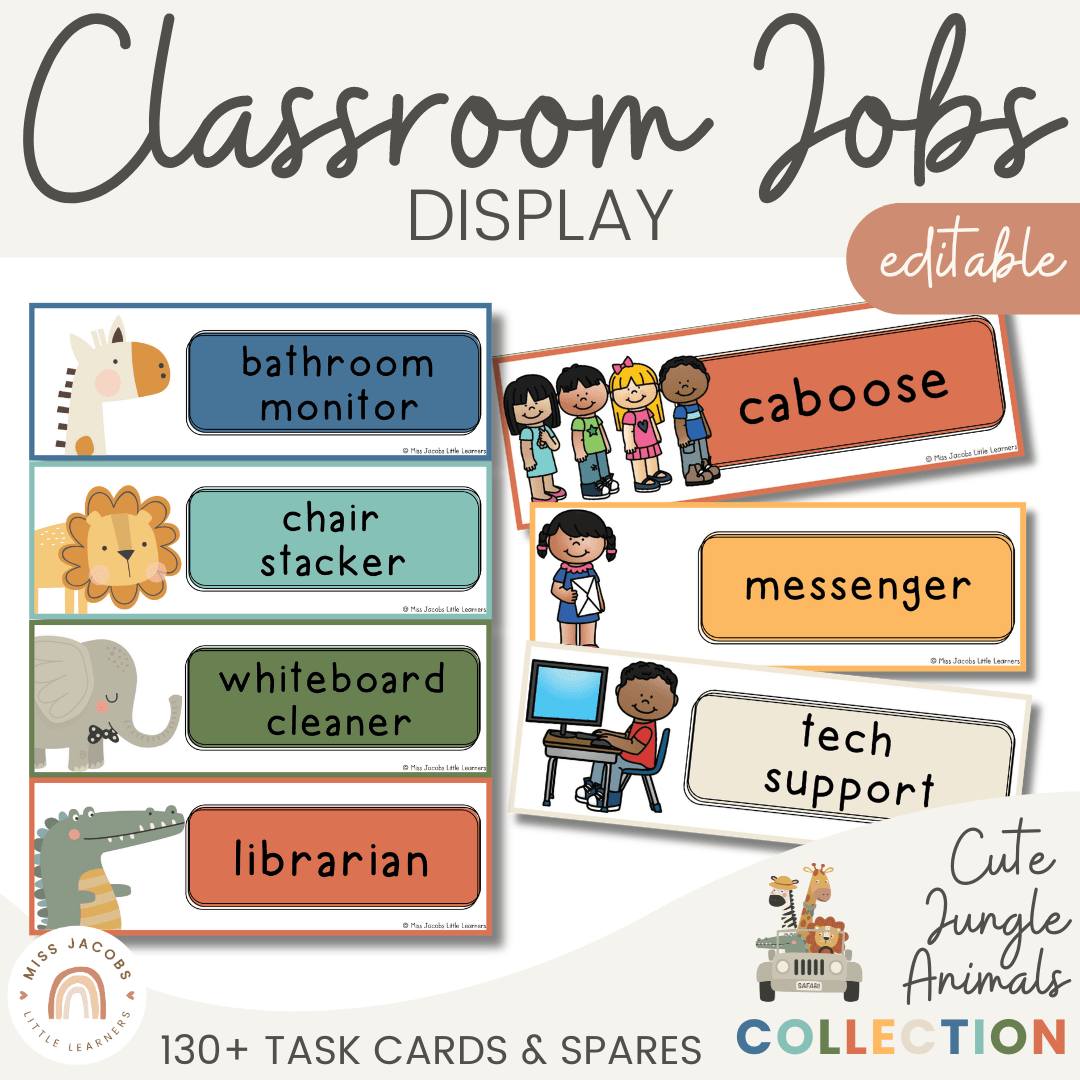 Classroom Jobs for Students - Miss Jacobs Little Learners