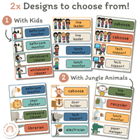 Classroom Jobs Display | Cute Jungle Animals