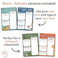Classroom Newsletter Templates | | Cute Jungle Animals