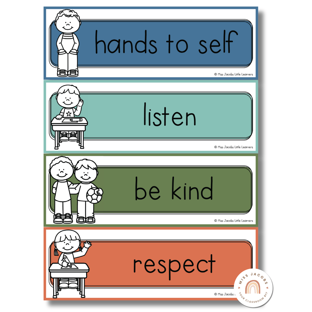 Classroom Rules Posters | Cute Jungle Animals