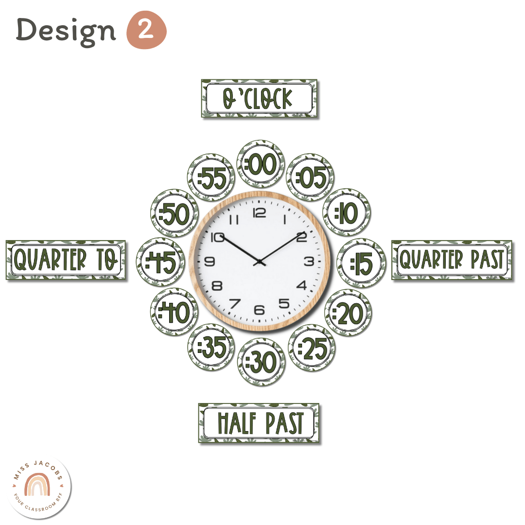 Clock Numbers | Cute Jungle Animals