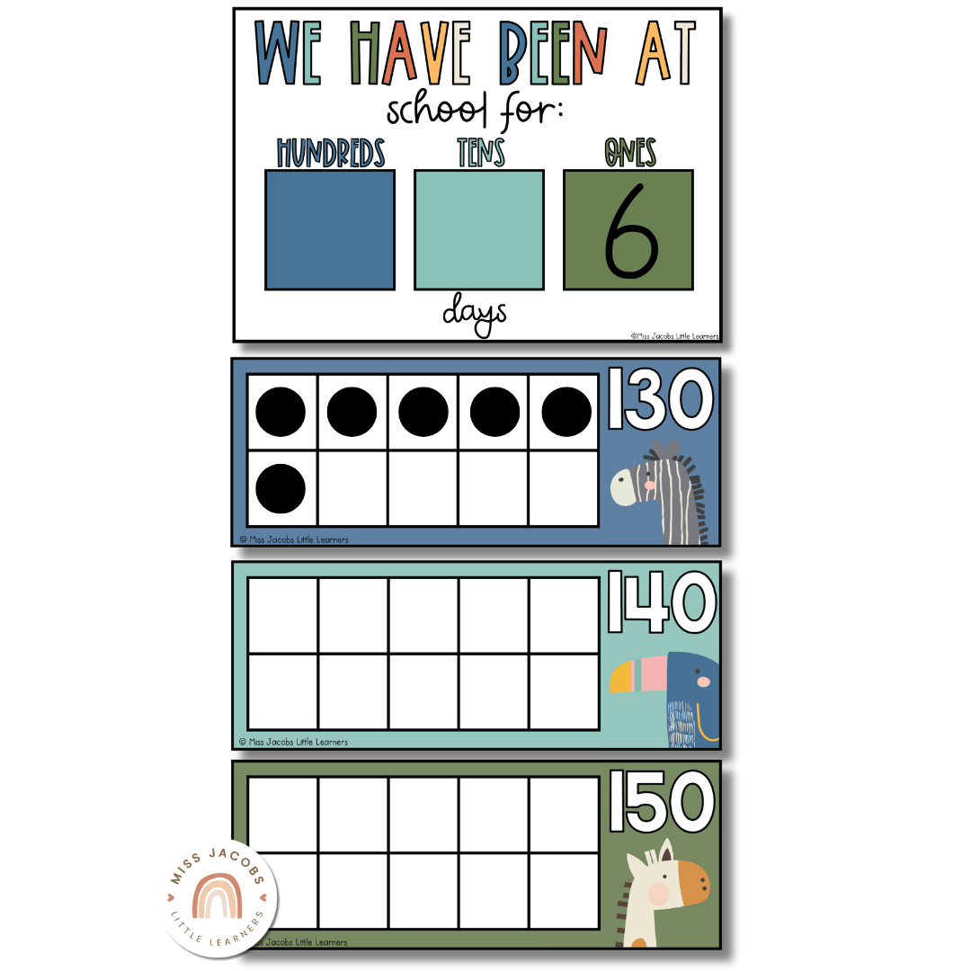 Days at School Display | Cute Jungle Animals