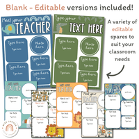 Meet the Teacher Templates | Cute Jungle Animals