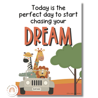 Motivational Classroom Posters | Cute Jungle Animals