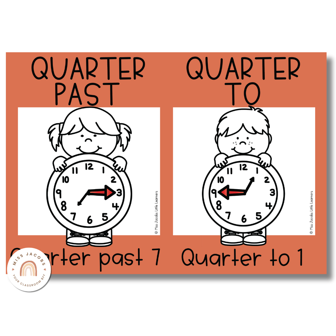 Time and Clock Posters | Cute Jungle Animals
