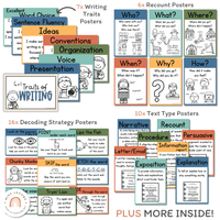 Cute Jungle Safari Animals English Posters Decor - Miss Jacobs