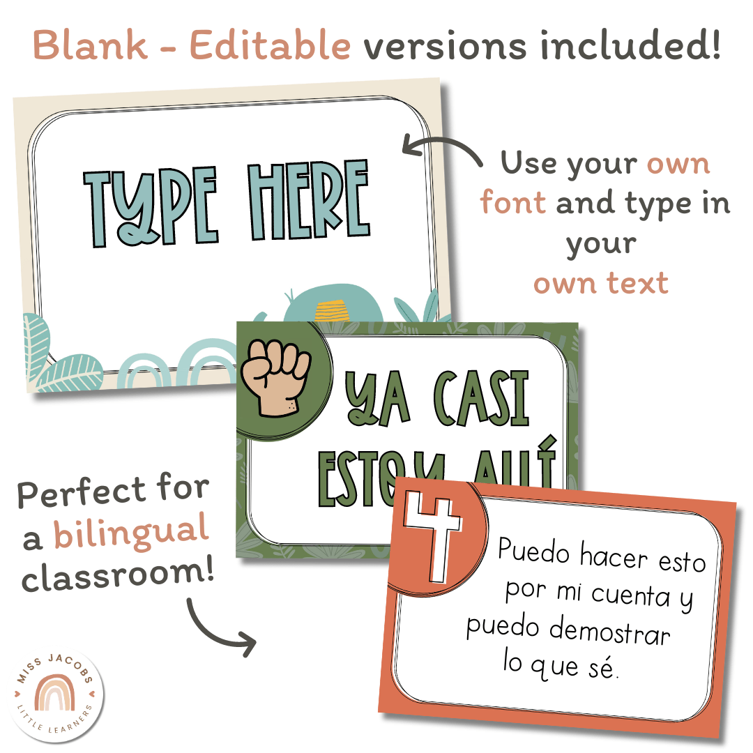 Levels of Understanding Posters | Cute Jungle Animals